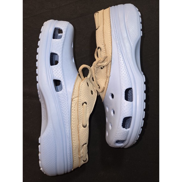 CROCS | Shoes | Crocs Islander Pit Crew Blue Clog Boat Shoe Men 6 W 8 ...